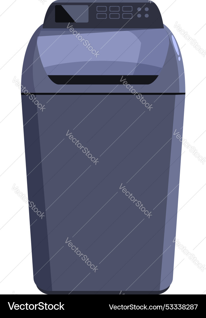 Modern washing machine standing on white Vector Image