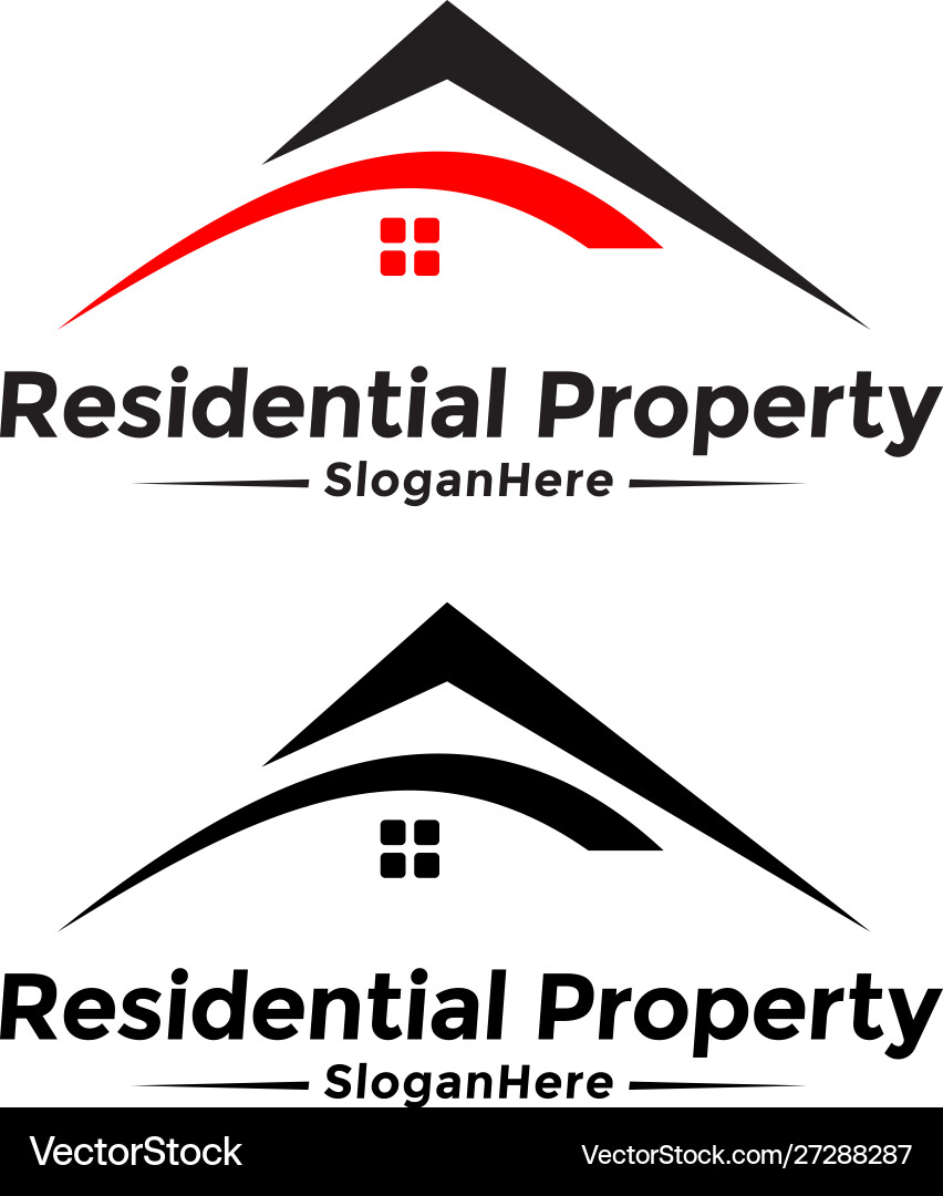Residential property logo icon Royalty Free Vector Image