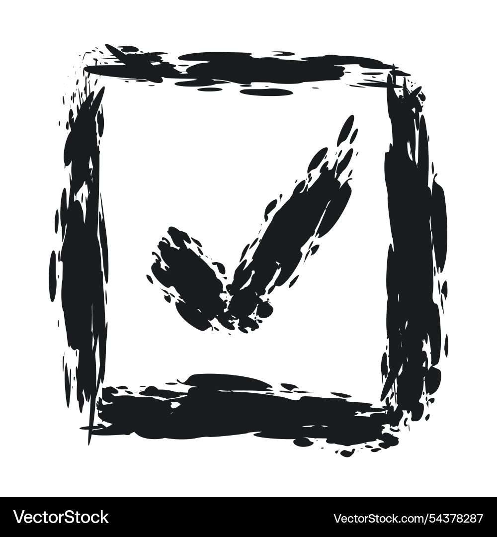 Sketched check marks tick symbols checkmark signs Vector Image