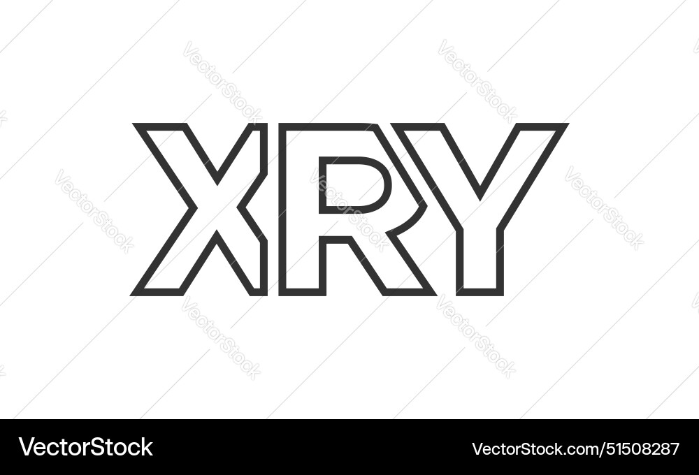 Xry logo design template with strong and modern Vector Image