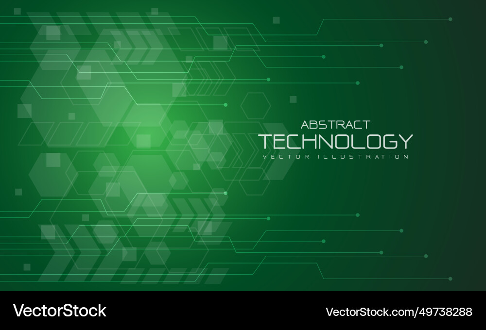 Abstract technology green tone concept innovation Vector Image