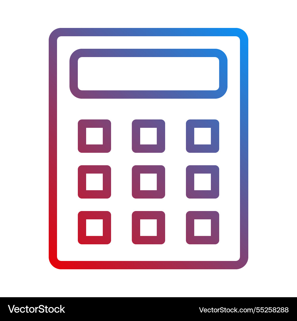 Gradient calculator icon for finance and math use Vector Image