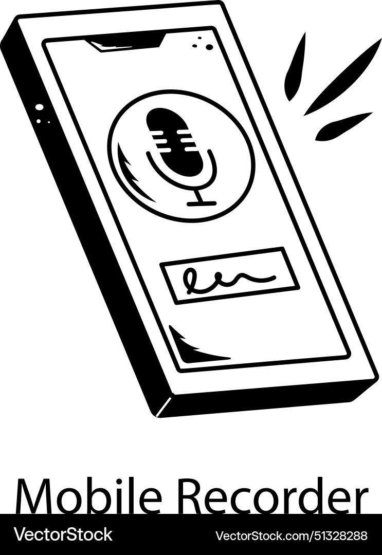 Mobile recorder Royalty Free Vector Image - VectorStock