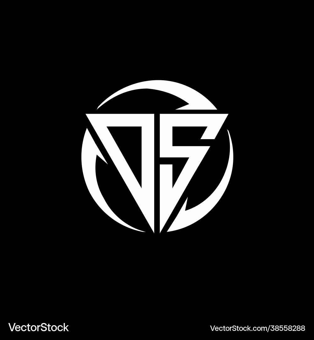 Os logo monogram design template Royalty Free Vector Image