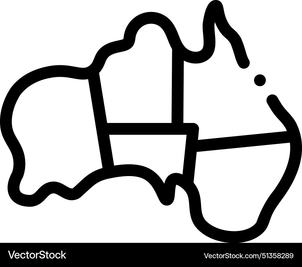 Australia icon thin linear style design isolated Vector Image