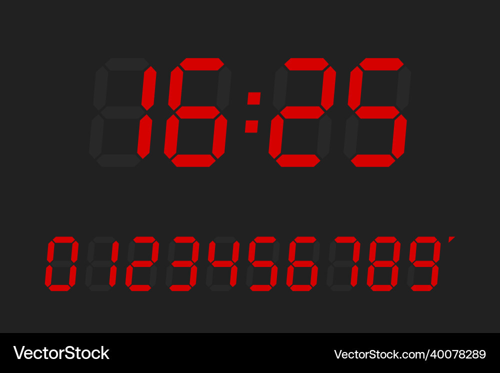 Calculator digital numbers set Royalty Free Vector Image