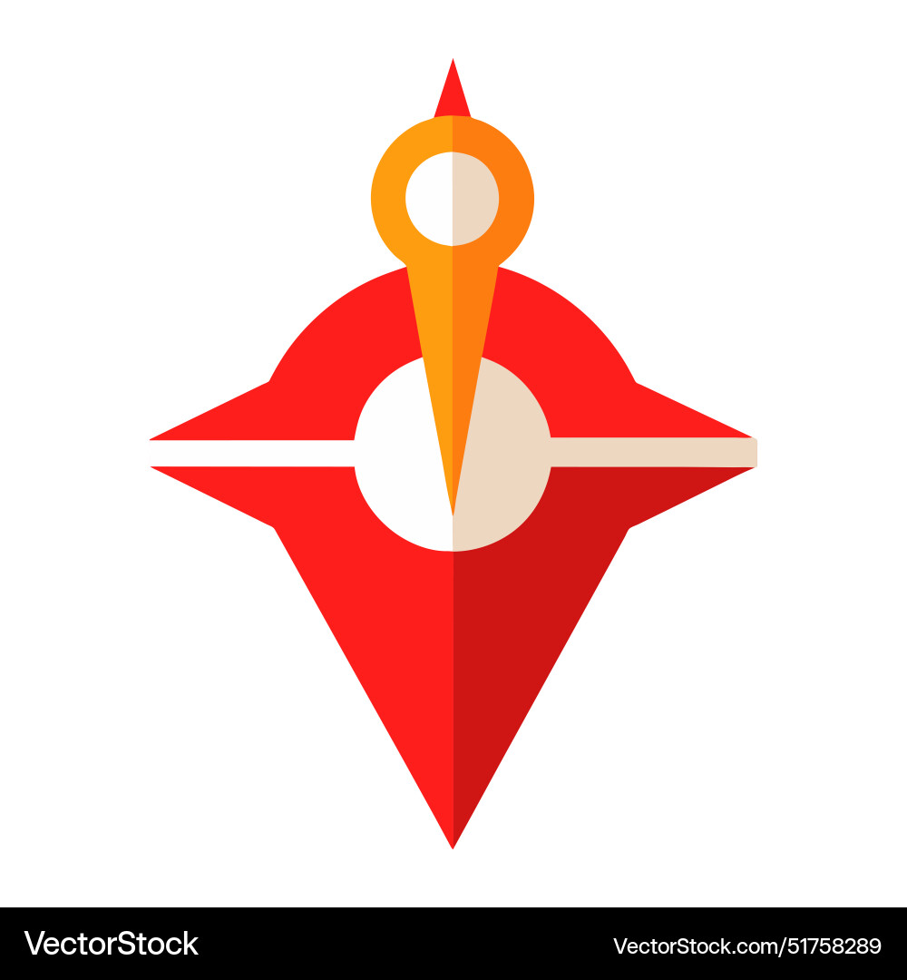Cardinal points flat on white background Vector Image
