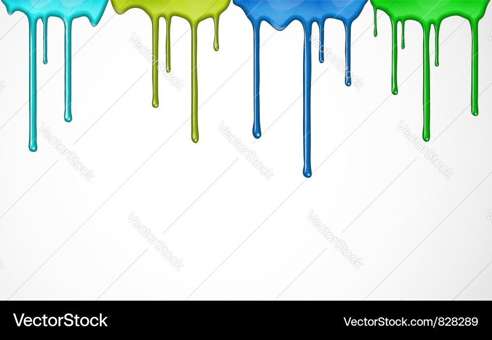 Colorful paint drip Royalty Free Vector Image - VectorStock