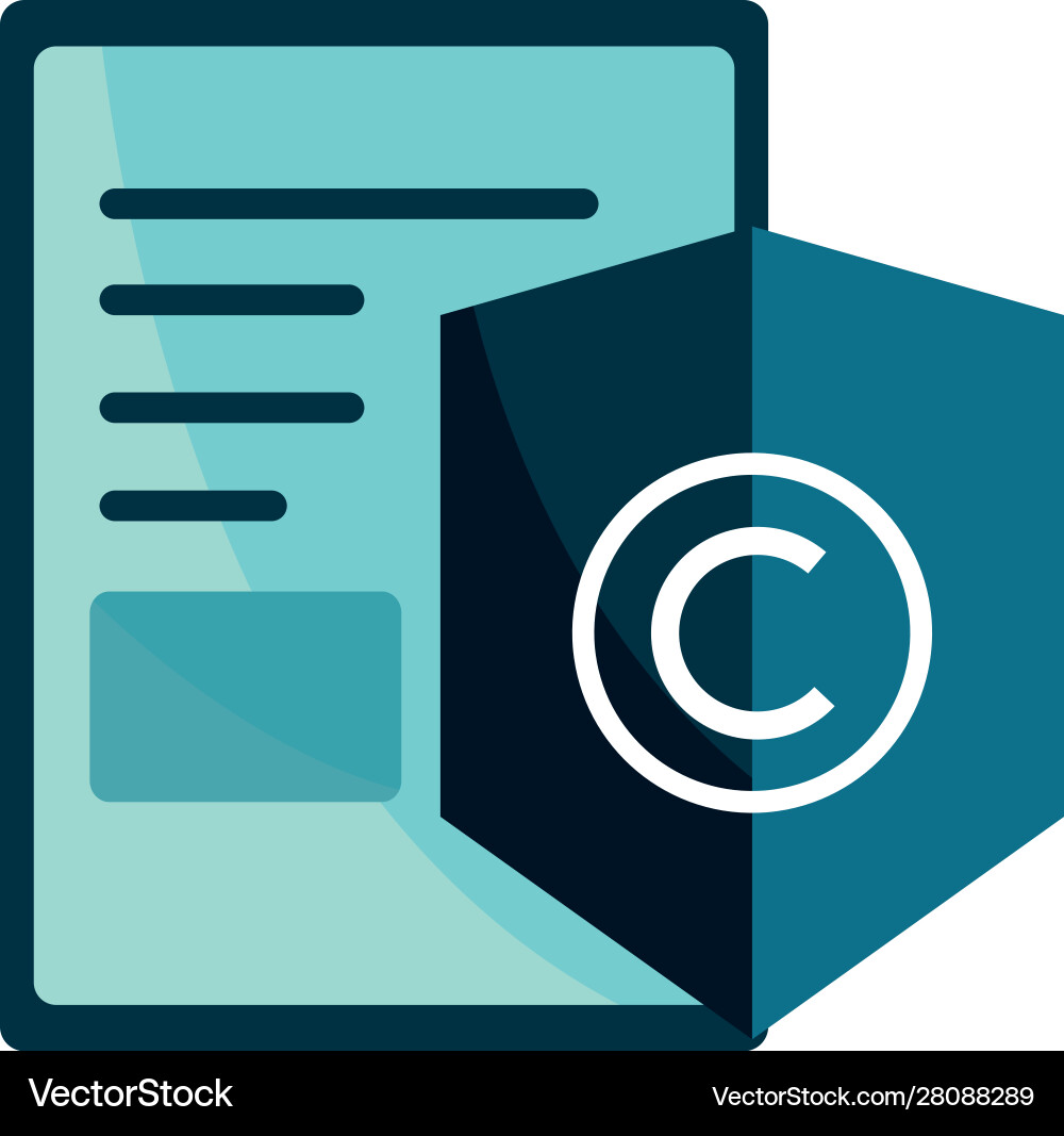 Copyright Protection Icon Royalty Free Vector Image