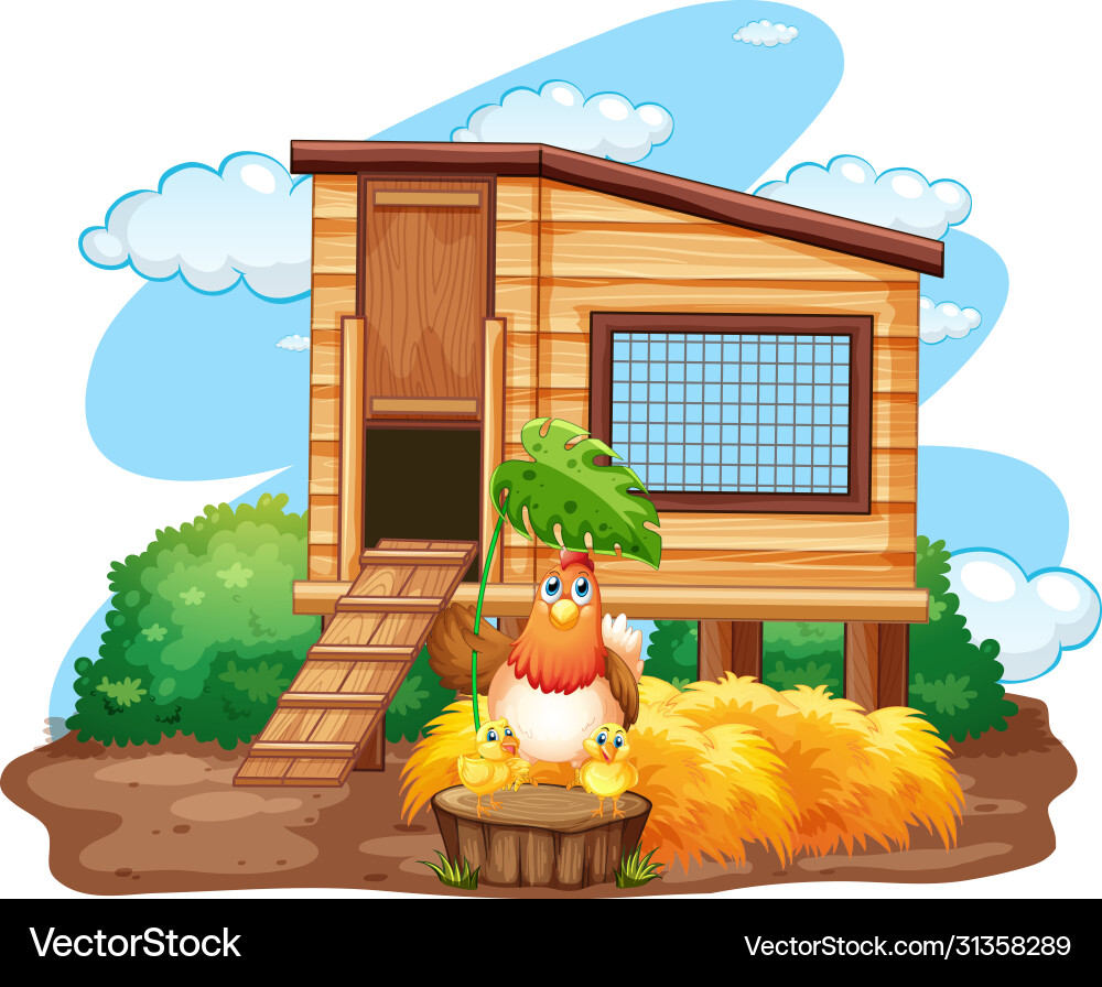 Farm theme background with animals Royalty Free Vector Image