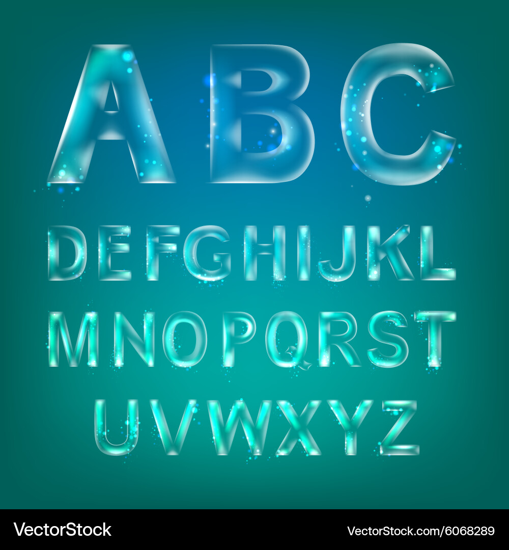 Font alphabet Royalty Free Vector Image - VectorStock