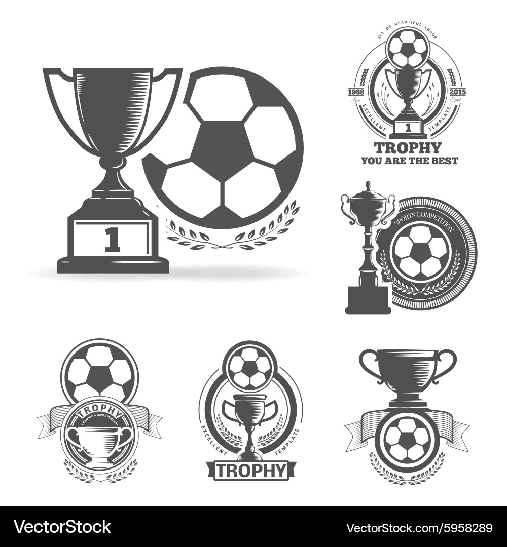 Football logo Royalty Free Vector Image - VectorStock