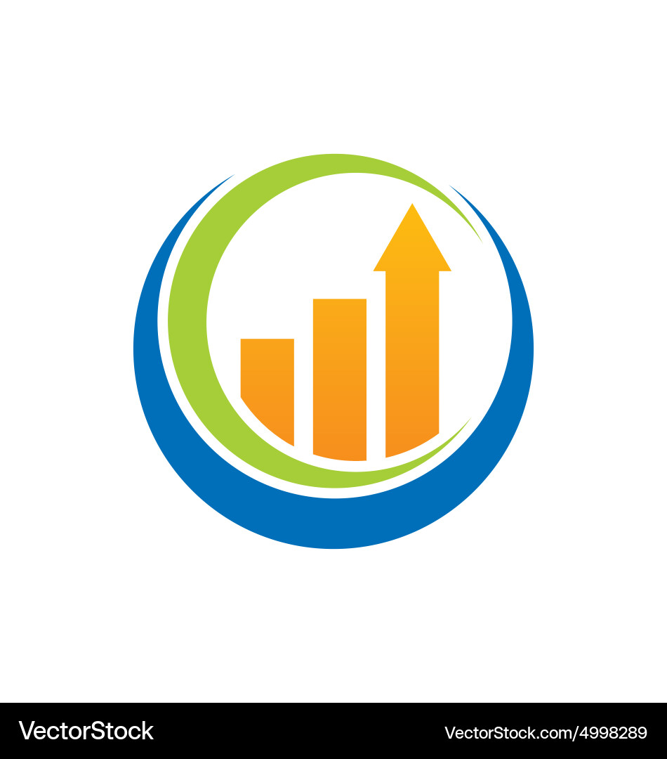 Graph business finance arrow logo Royalty Free Vector Image