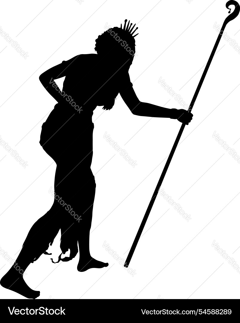Mage woman silhouette Royalty Free Vector Image
