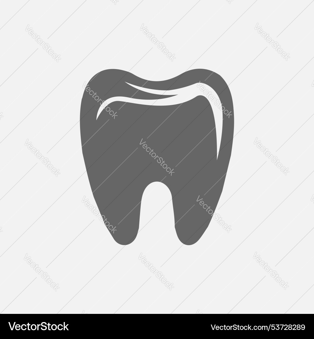 Simple minimalist tooth icon for dent dental Vector Image