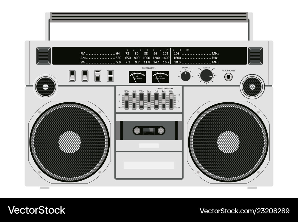 Tape recorder Royalty Free Vector Image - VectorStock