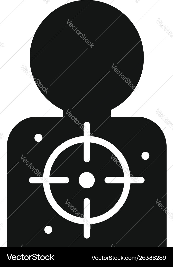 Target Silhouette Icon - Shooter Royalty Free Vector Image