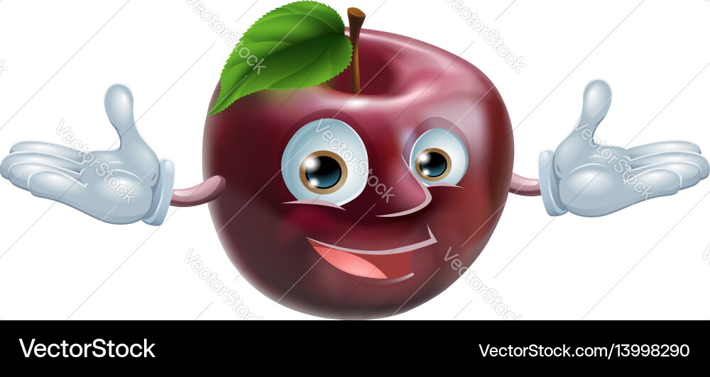 Apple mascot Royalty Free Vector Image - VectorStock