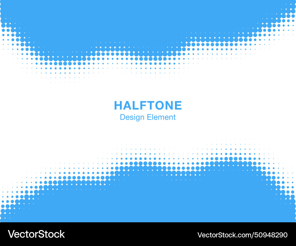 Halftone wavy frame design for poster invitation Vector Image