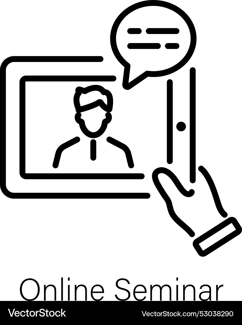 Online seminar Royalty Free Vector Image - VectorStock