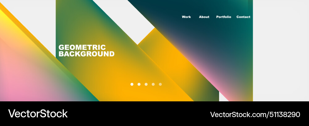 Vibrant geometric design in font triangles with Vector Image