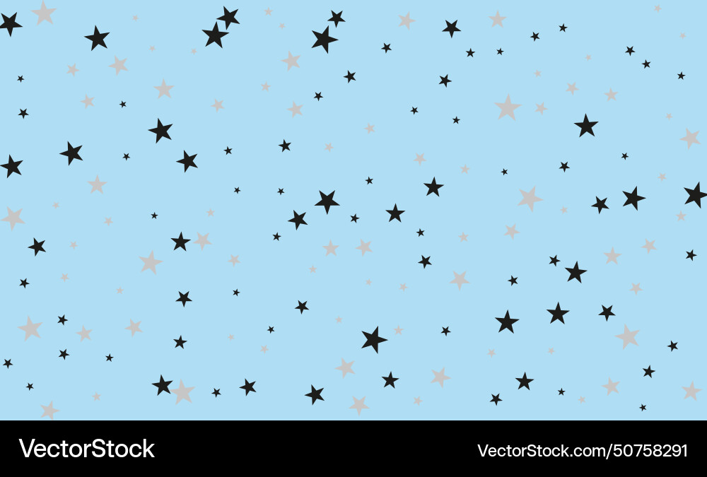 Abstract blue background with dark and gray stars Vector Image