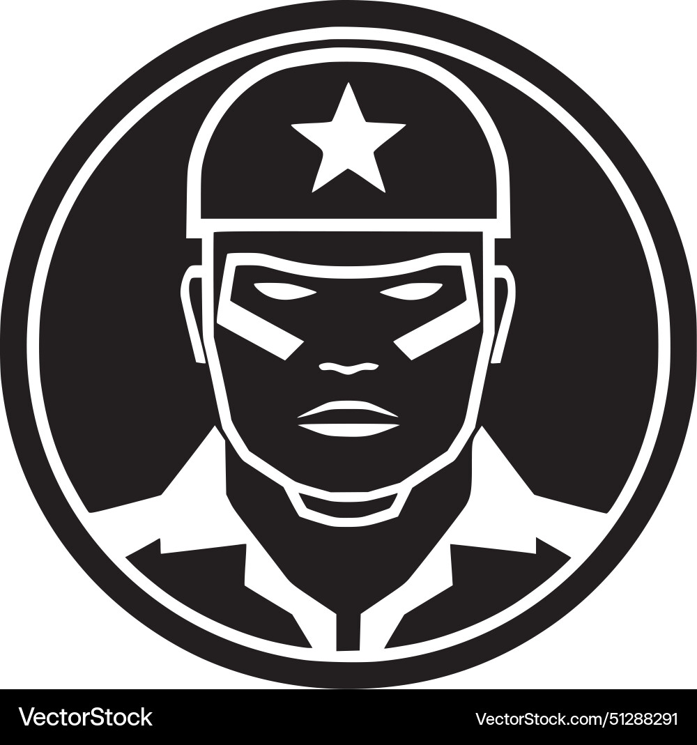 Army - minimalist and flat logo Royalty Free Vector Image