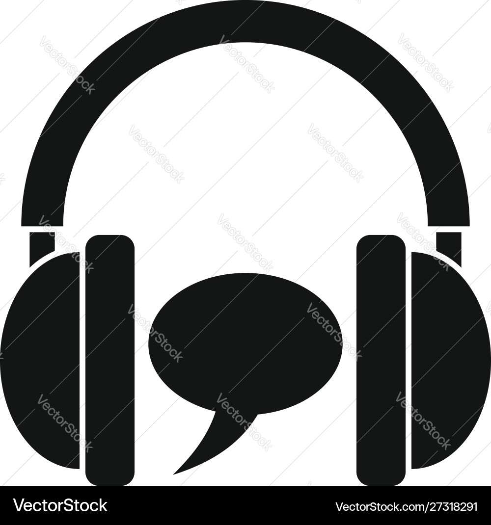 Audio Headset Icon - Education Royalty Free Vector Image
