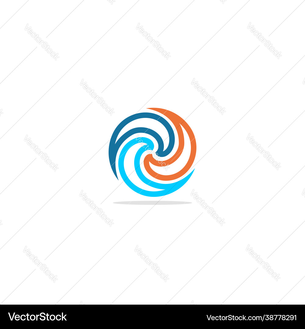 Circle swirl abstract colorful logo Royalty Free Vector