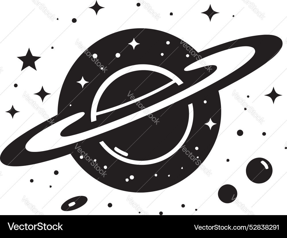 Galactic genesis iconic space logo celestial Vector Image