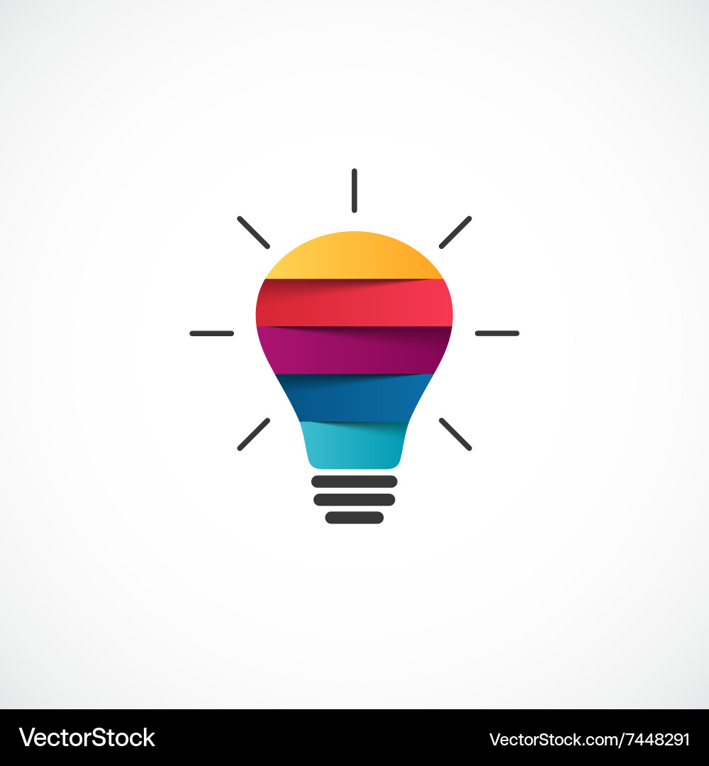 Light bulb logo template modern abstract Vector Image