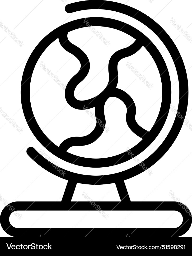 Minimalist earth globe icon representing global Vector Image