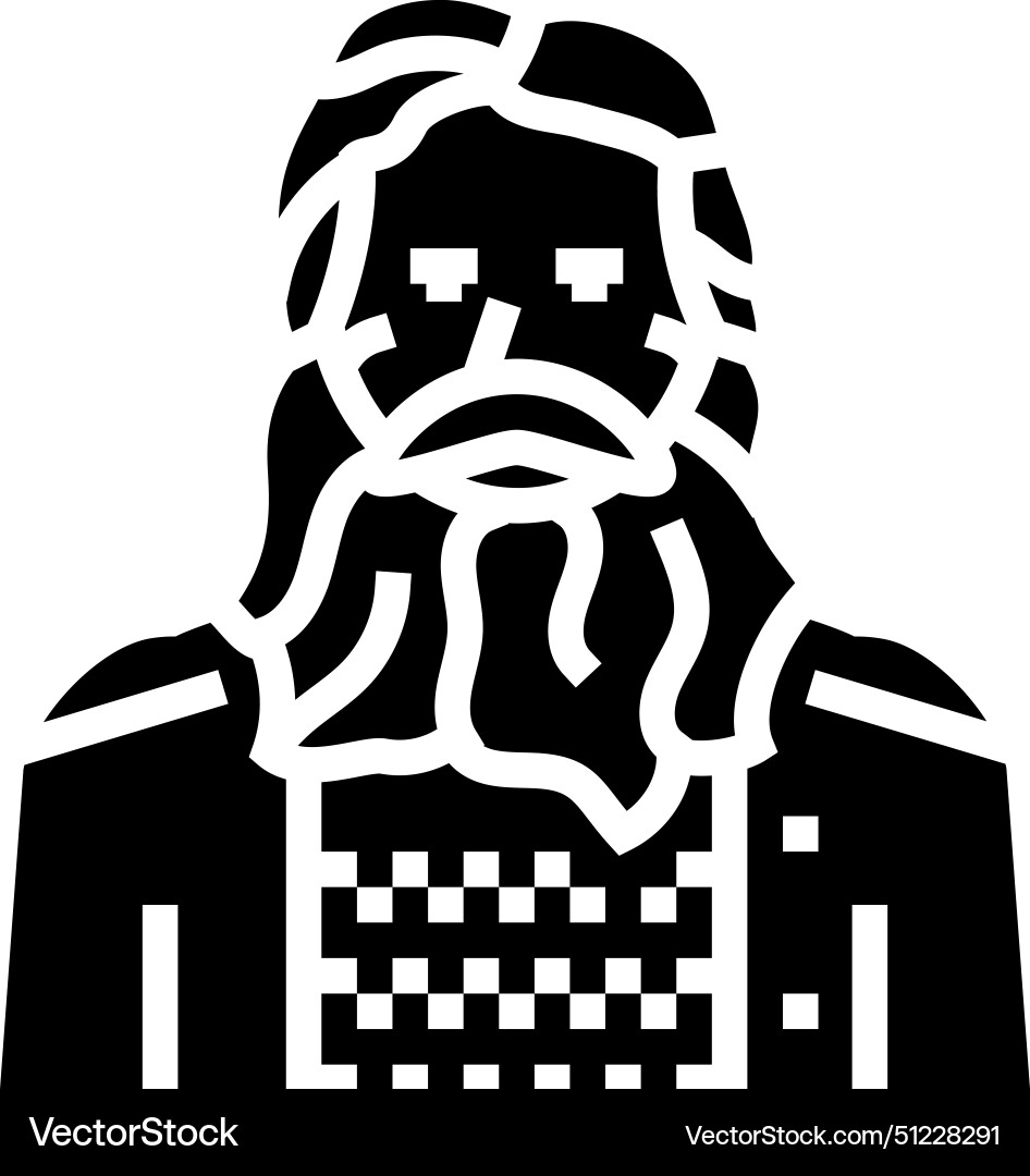 Old man glyph icon Royalty Free Vector Image - VectorStock