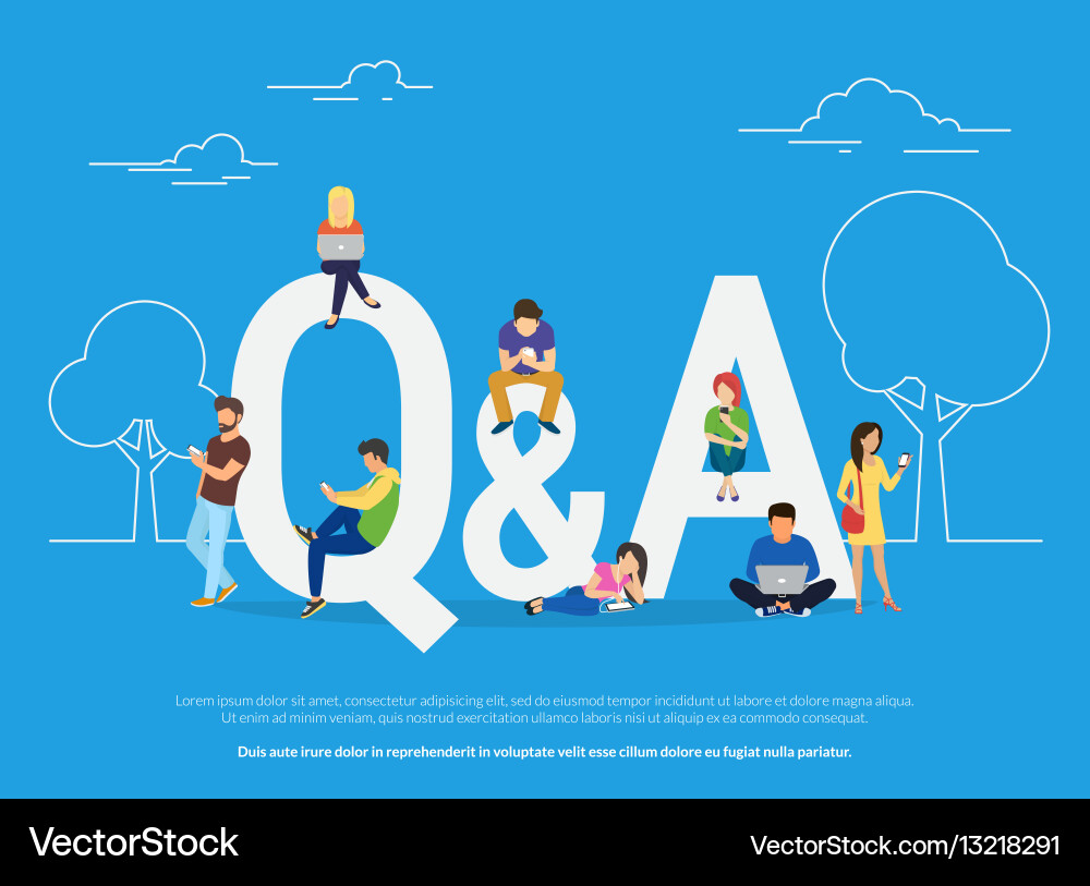 Question and answer concept of young Royalty Free Vector