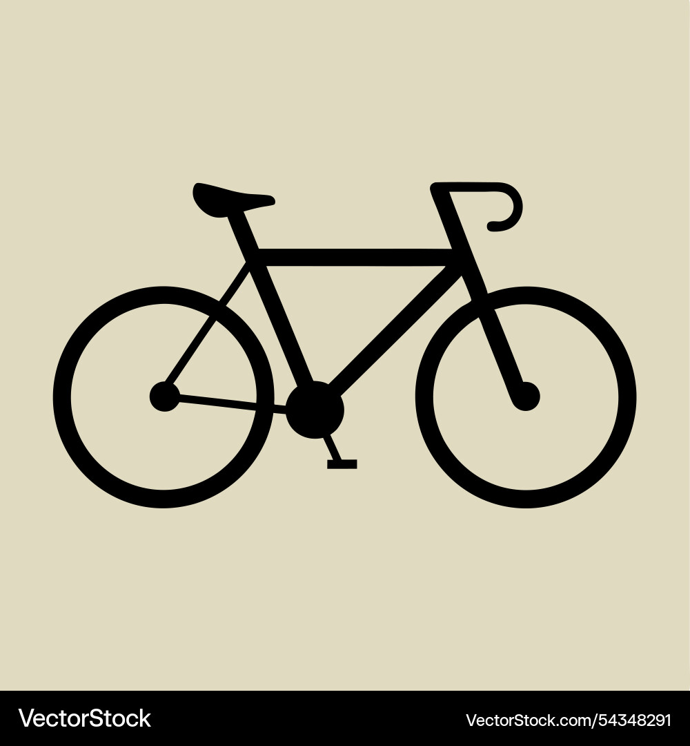 Simple bicycle icon displayed prominently Vector Image
