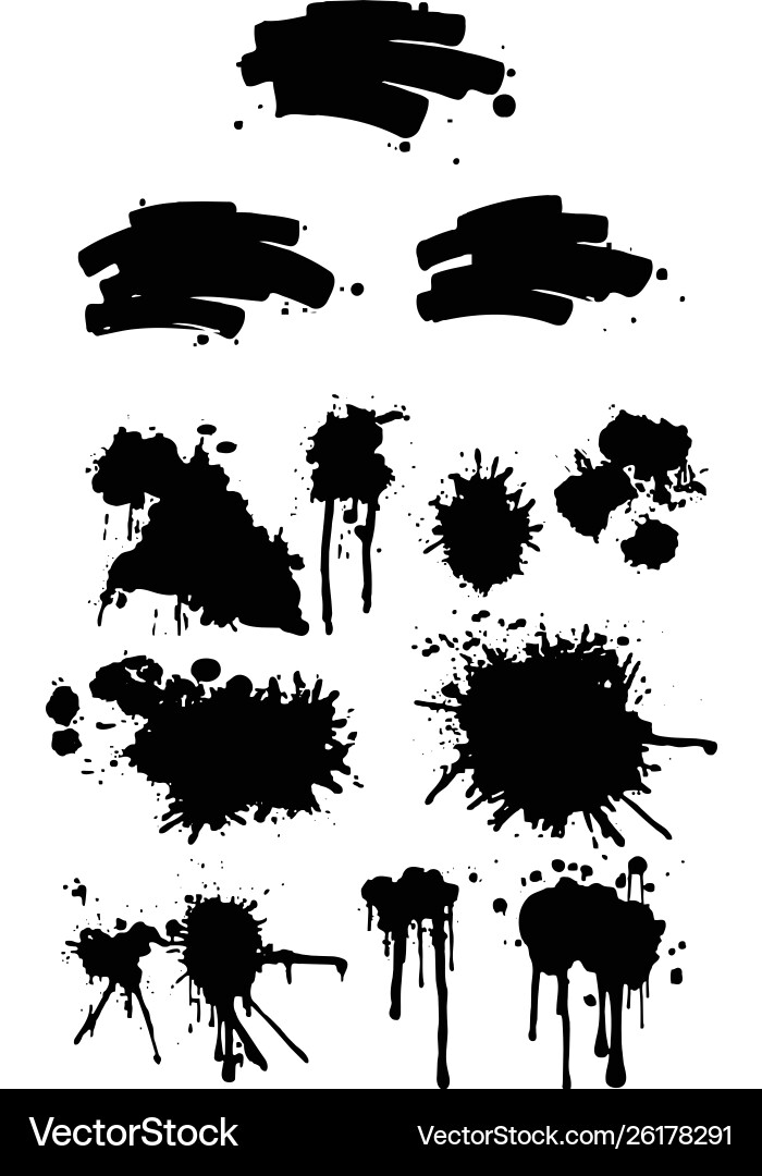 Splatter set Royalty Free Vector Image - VectorStock