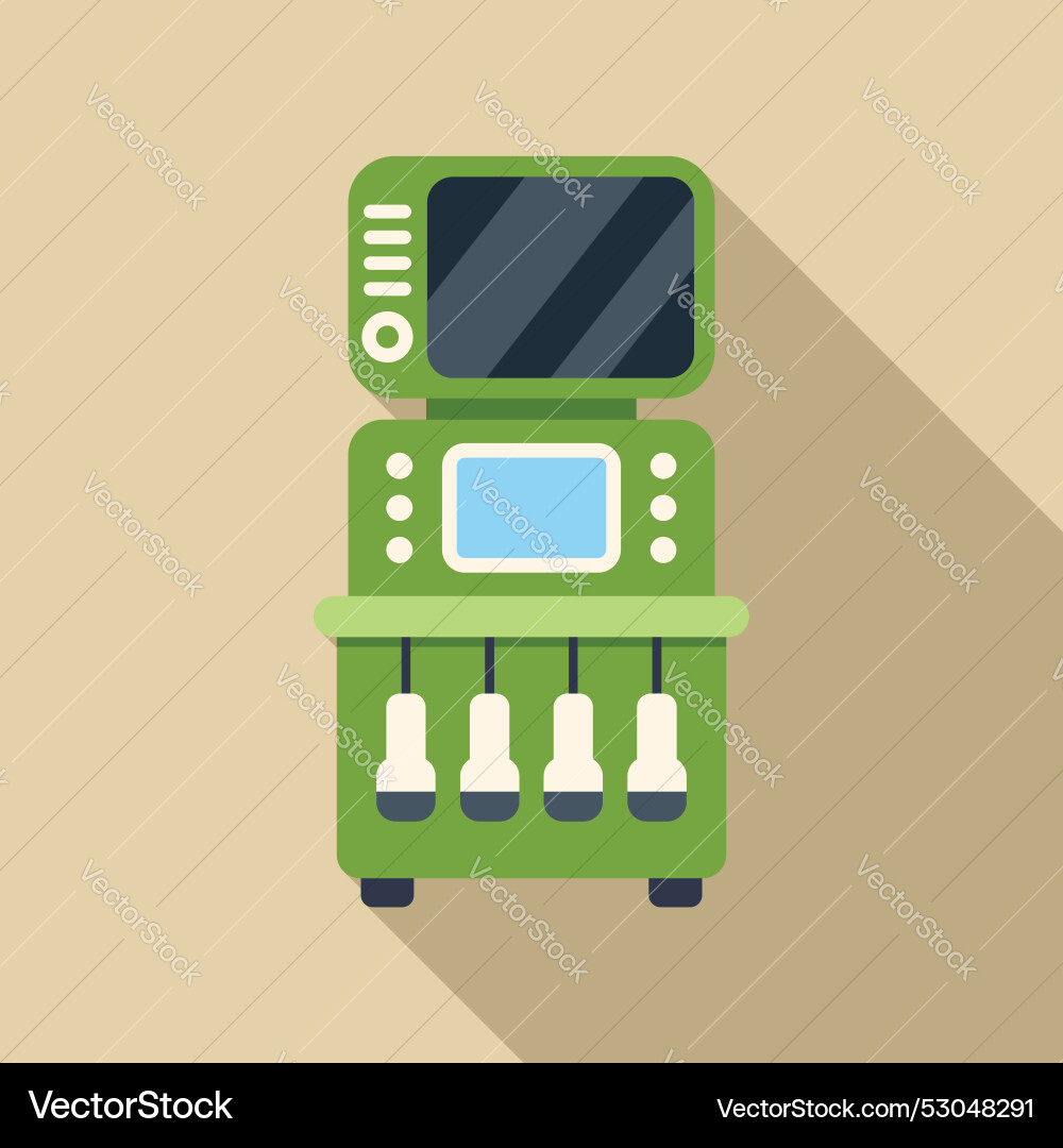 Ultrasound machine showing modern medical Vector Image
