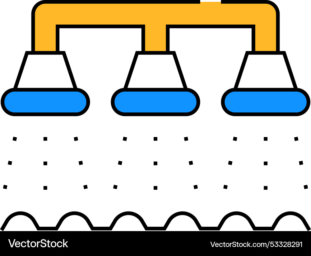 Watering irrigation system icon color Royalty Free Vector