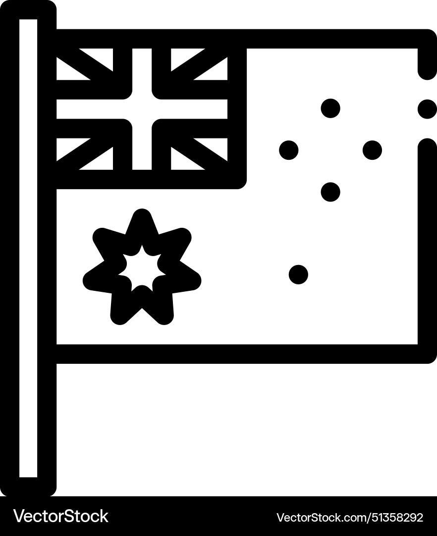 Australia icon thin linear style design isolated Vector Image