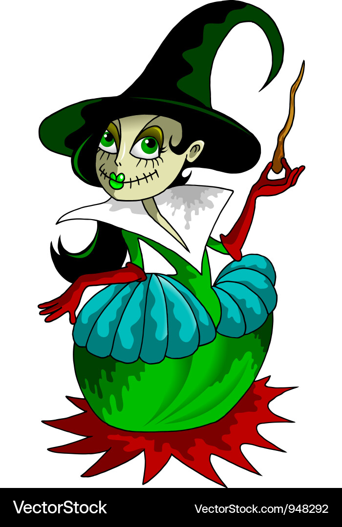 Cartoon witch Royalty Free Vector Image - VectorStock