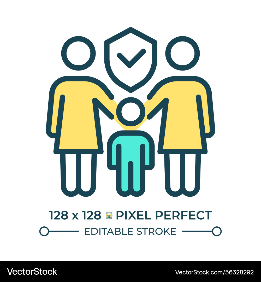 LGBT Family Support Icon Royalty Free Vector Image