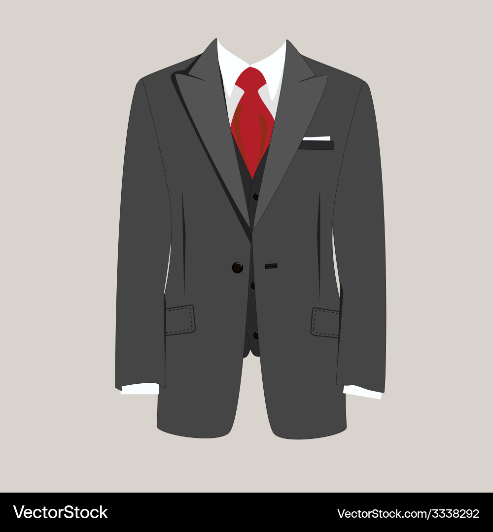 Man suit Royalty Free Vector Image - VectorStock