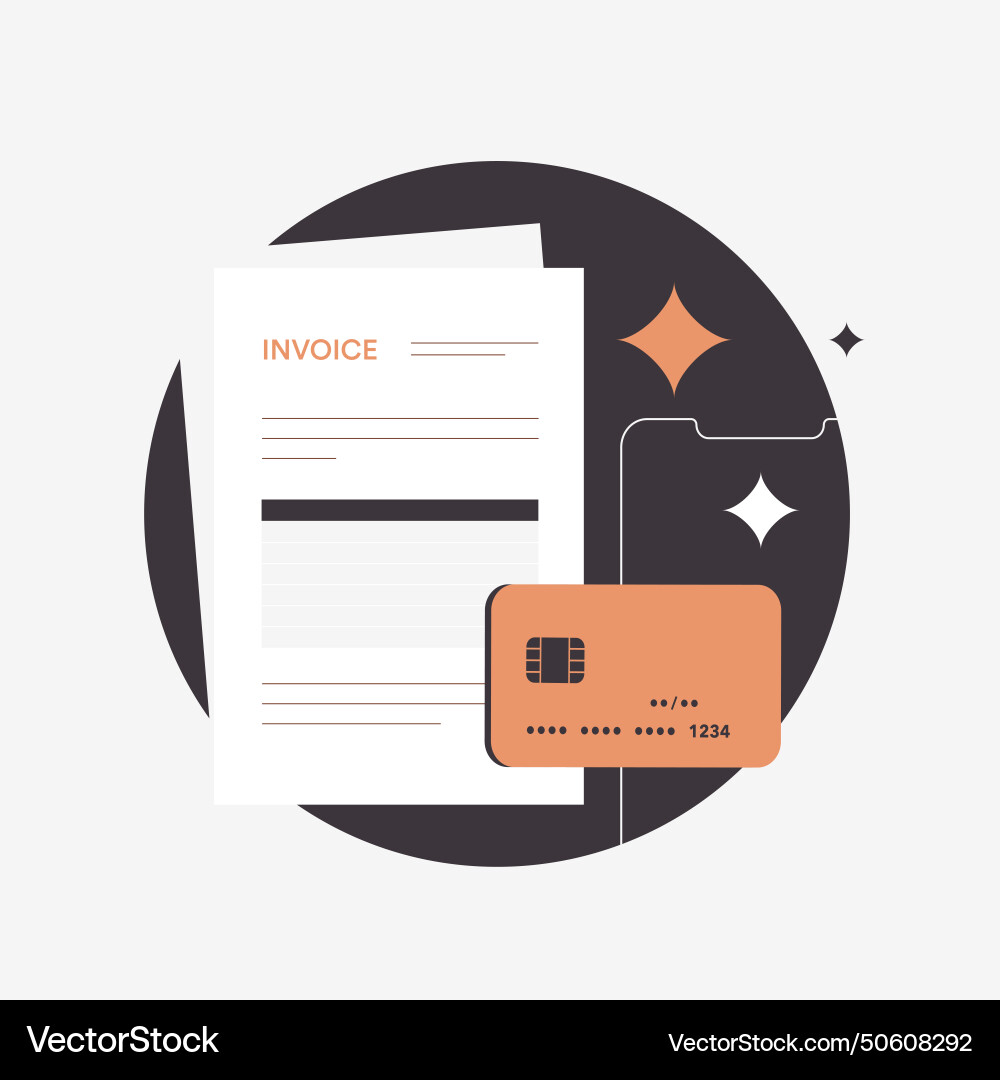 Modern e-invoice concept icon digital payments Vector Image
