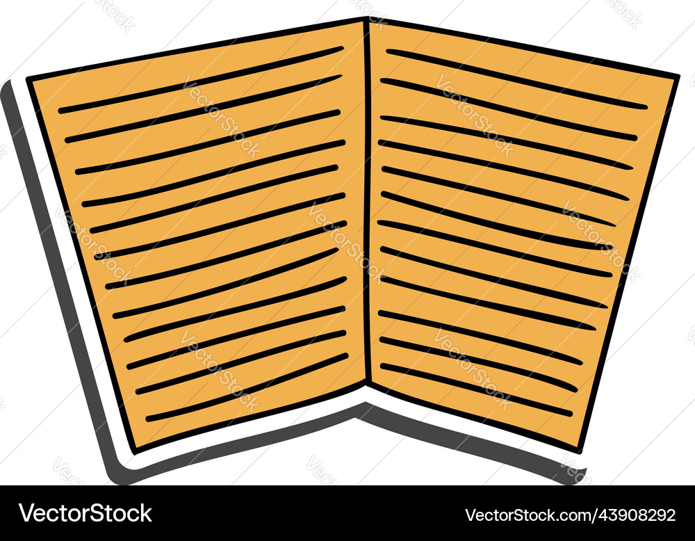 Notebook sticker Royalty Free Vector Image - VectorStock