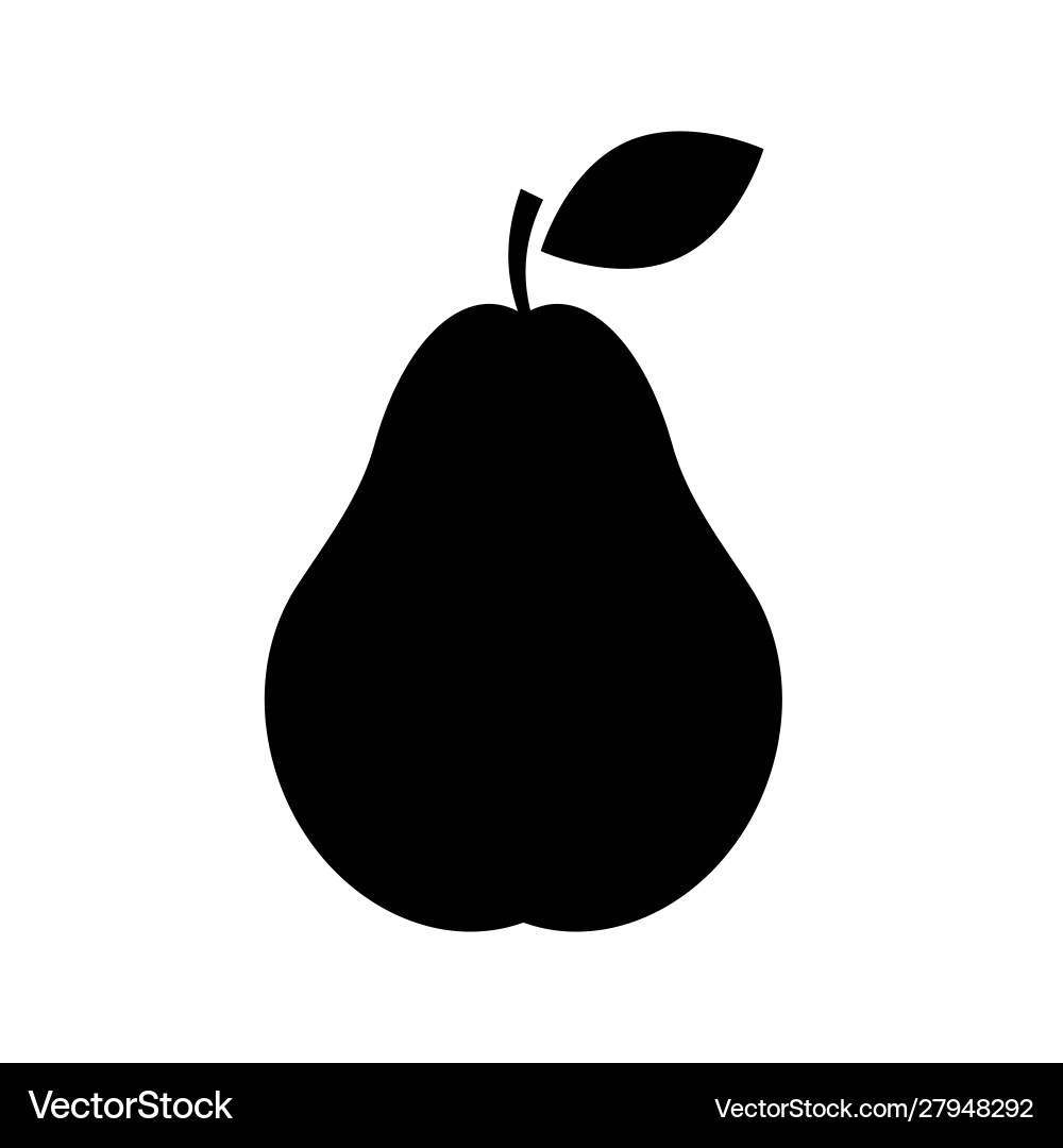 Pear Icon - Flat Style Royalty Free Vector Image