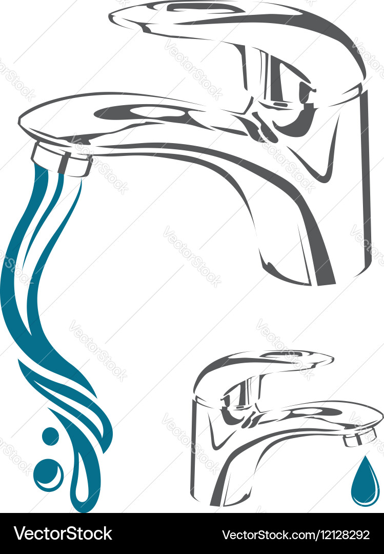 Water tap image Royalty Free Vector Image - VectorStock
