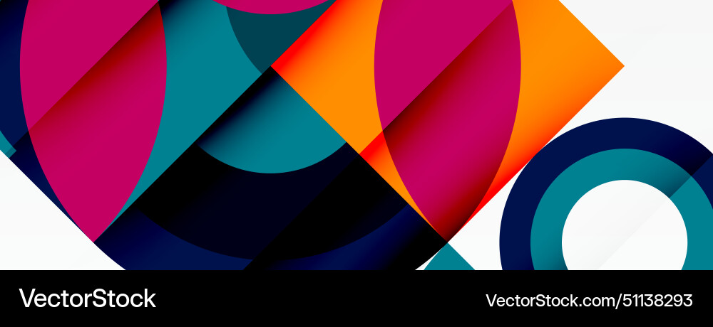 A colorful geometric pattern with circles Vector Image