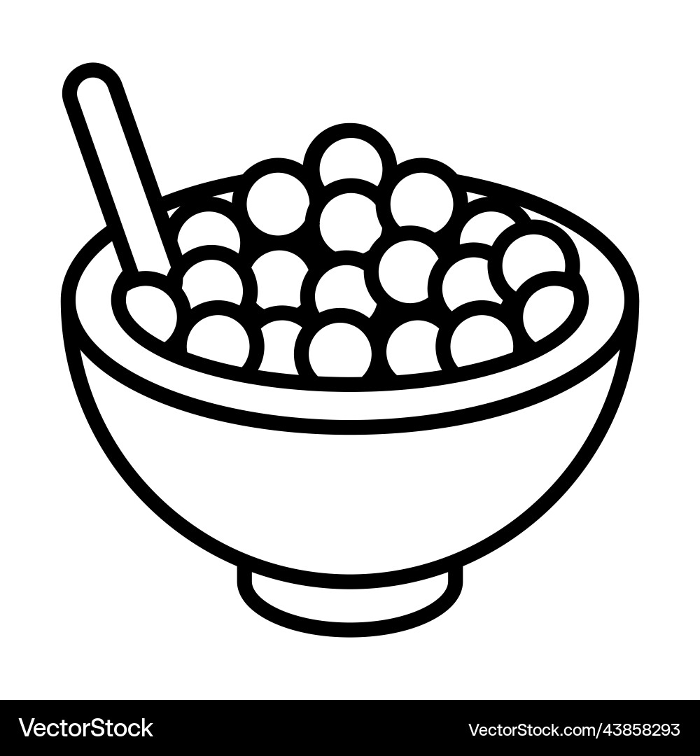 Cereal bowl icon meal Royalty Free Vector Image