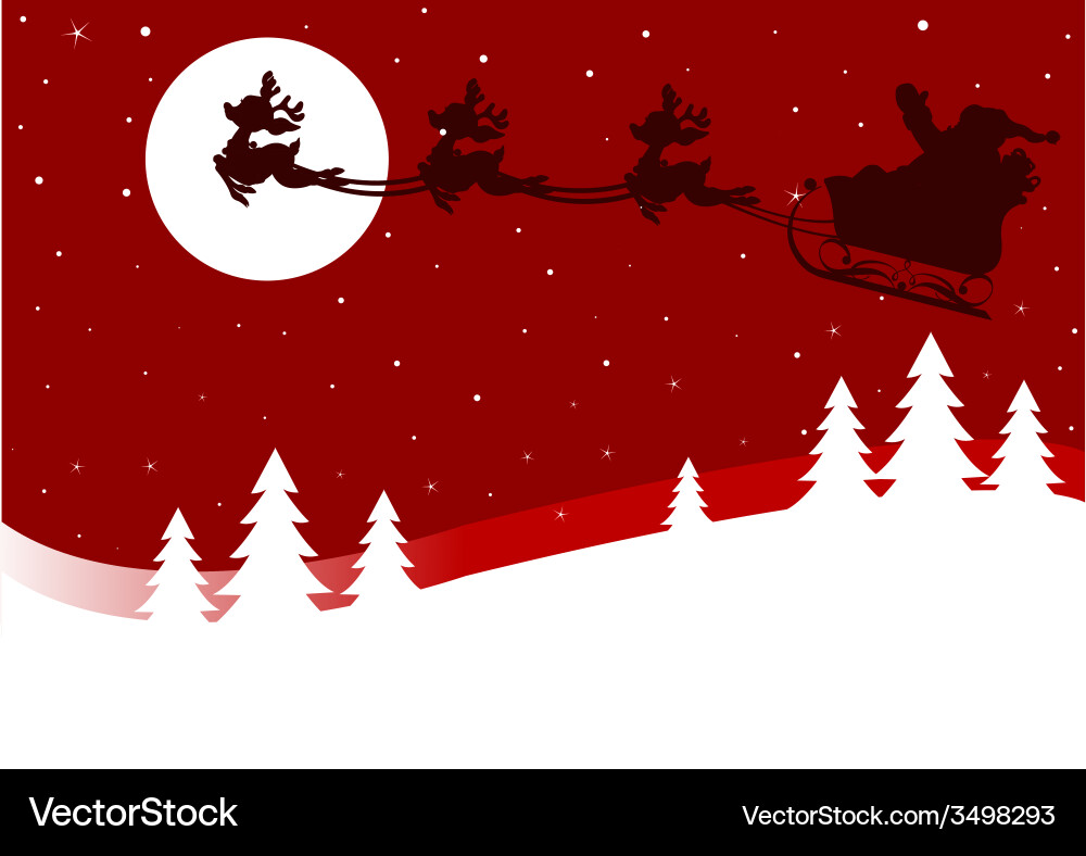 Christmas Sled Scene Royalty Free Vector Image