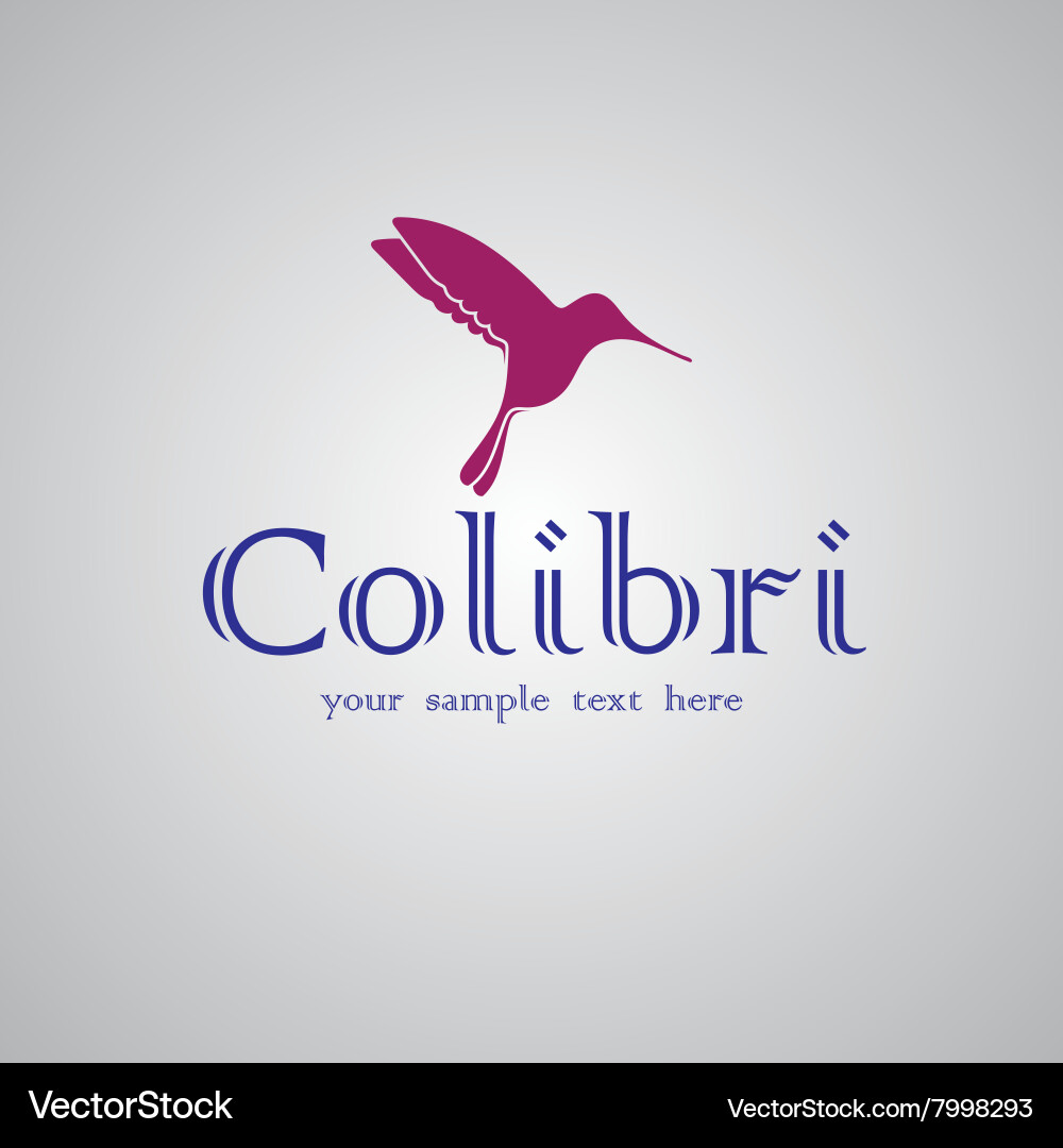 Colibri text background Royalty Free Vector Image